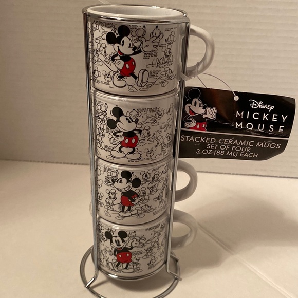 Disney | Dining | Disney Mickey Mouse Stacked Espresso Mugs | Poshmark